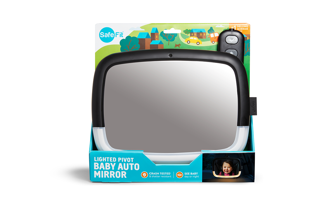 Lighted Pivot Baby Auto Mirror - SafeFit